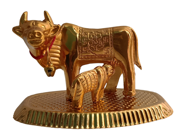 German Silver Cow and Calf Statue – Symbol of Prosperity and Devotion ...