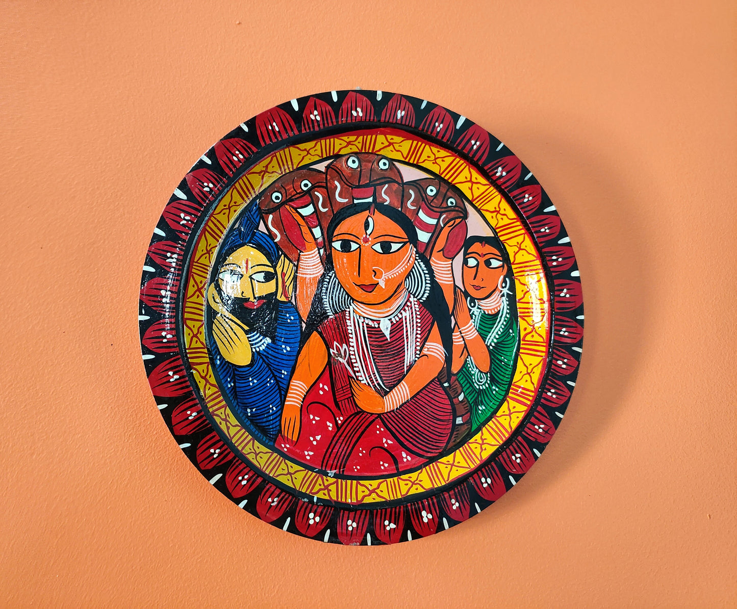 Unique Patachitra Craft Wall Decor on Aluminium Plate - Mukherjee Hand ...